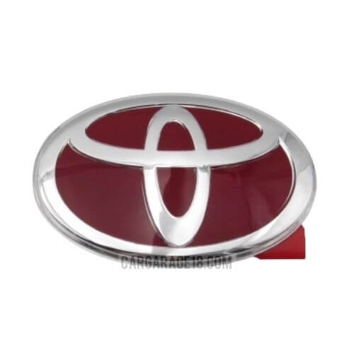 SIZE 142x100mm RED CHROME TOYOTA LOGO EMBLEM