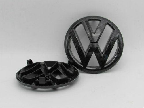 SIZE 13.8cm BLACK CARBON VOLKSWAGEN LOGO EMBLEM