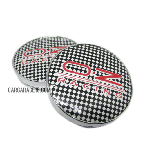Oz Racing Wheel Center Cap 60mm Red Black White Carbon - CarGarage18