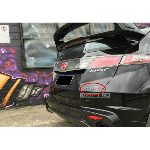 SIZE 125x30mm CHROME RED TYPE R LETTER EMBLEM FOR HONDA