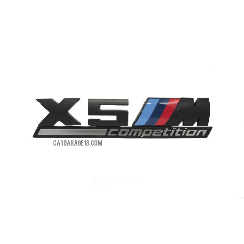 MATTE BLACK EMBLEM X5 ///M competition SIZE 17.5x4CM FOR BMW
