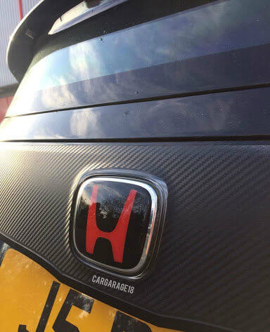 Honda Emblem Badge-Red Black Style | Honda Car Accessories