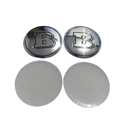 Size 56mm Brabus Chrome Wheel Center Cap For Mercedes Benz (Sticker ...