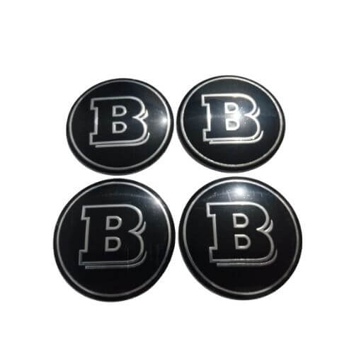 Size 65mm Brabus Black Wheel Center Cap For Mercedes Benz (Sticker ...
